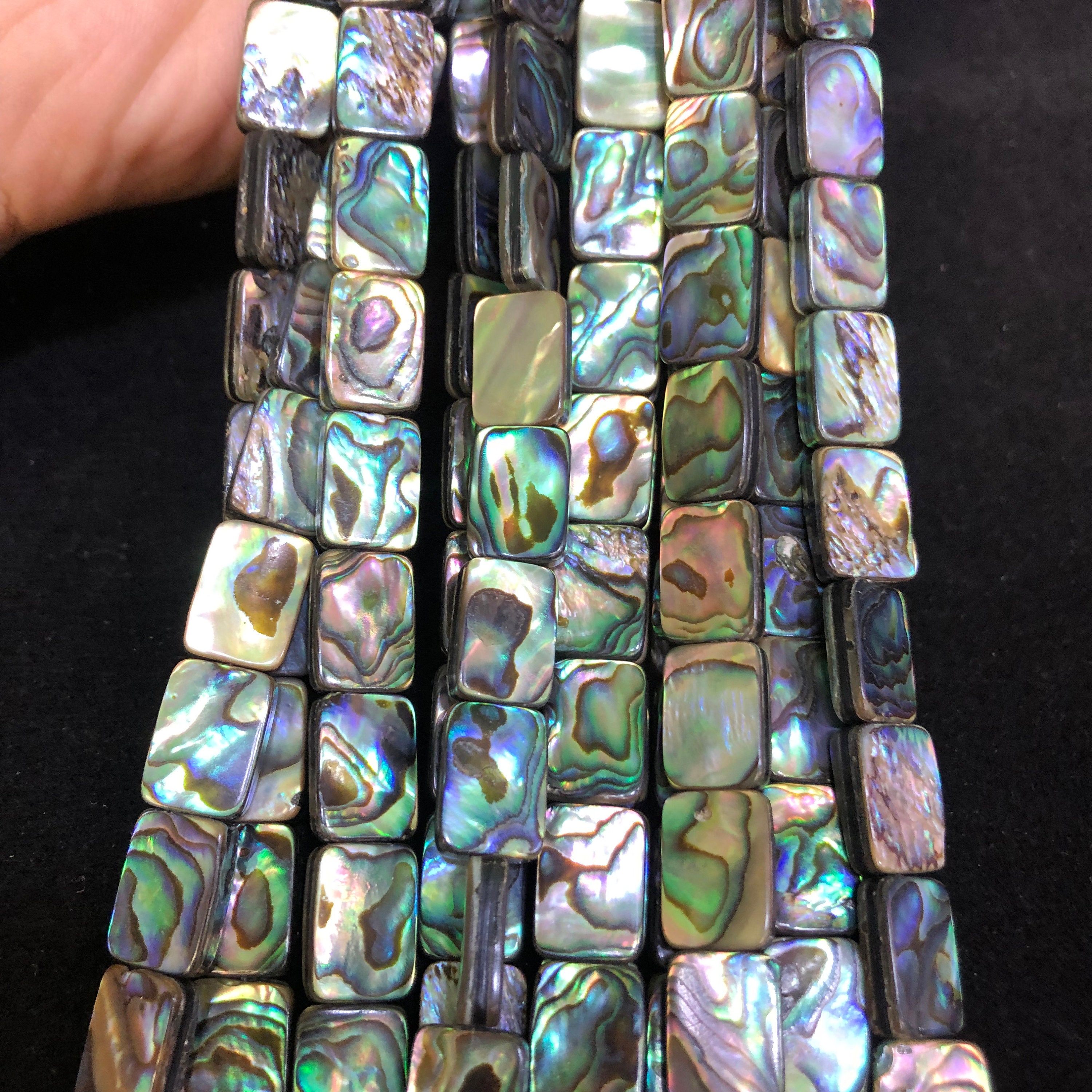 Rectangle Abalone Shell Flat Shell Beads Natural Abalone - Etsy