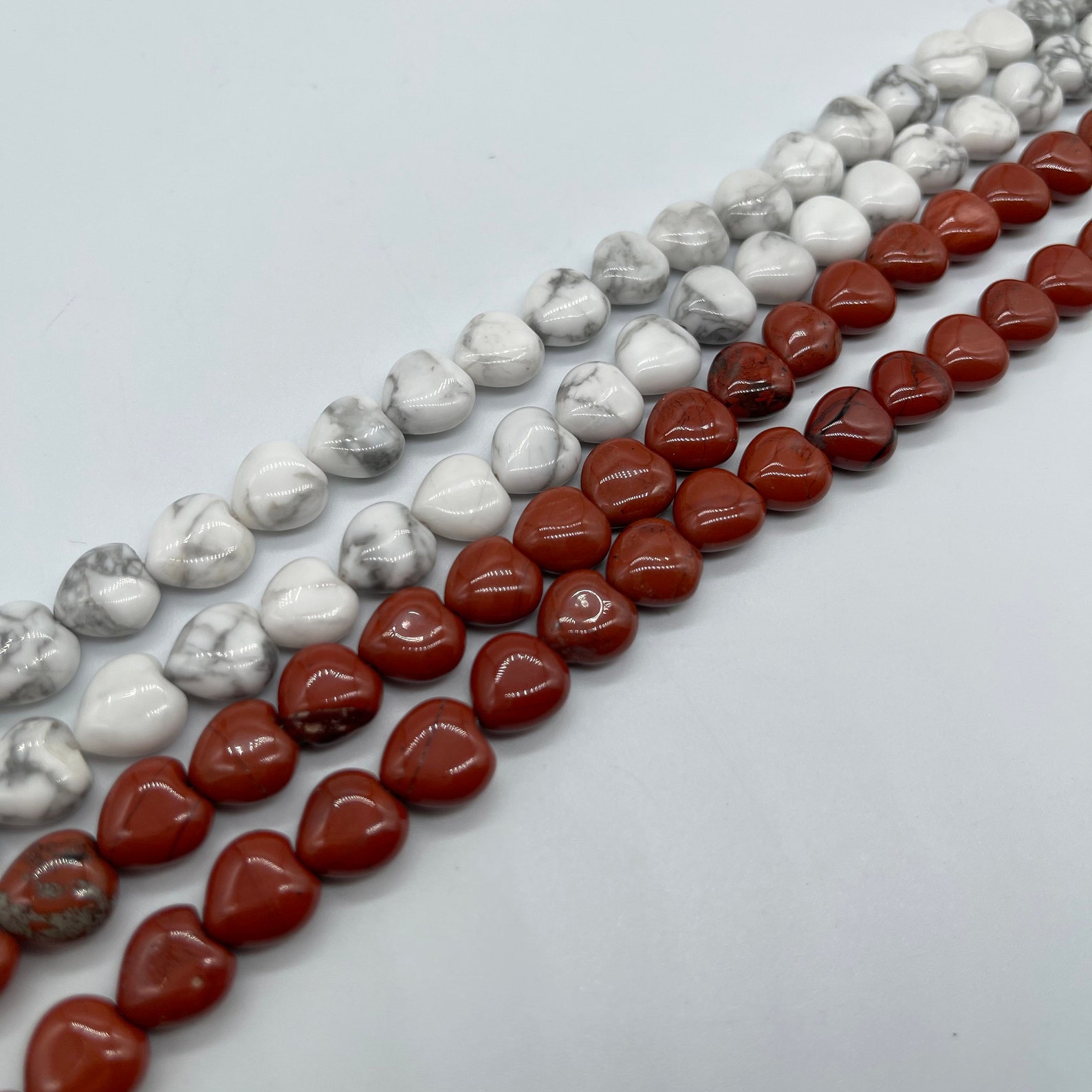 11 Choices Gemstone Heart Shape Beads 10mm Crystal Heart | Etsy