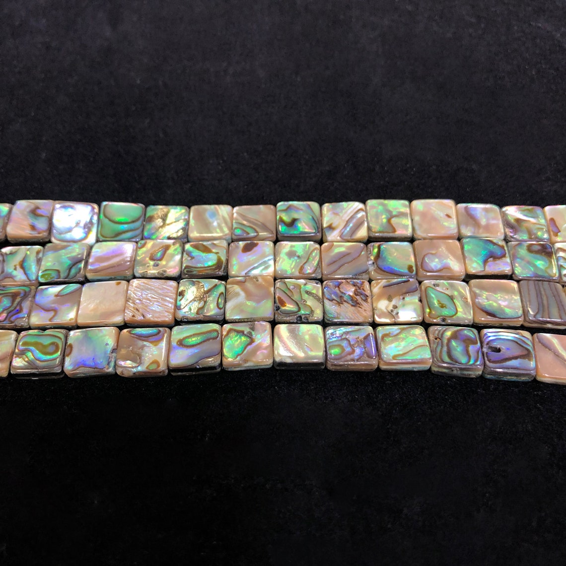 Natural Paua Shell Beads 8mm Square Seashell 10mm Abalone - Etsy