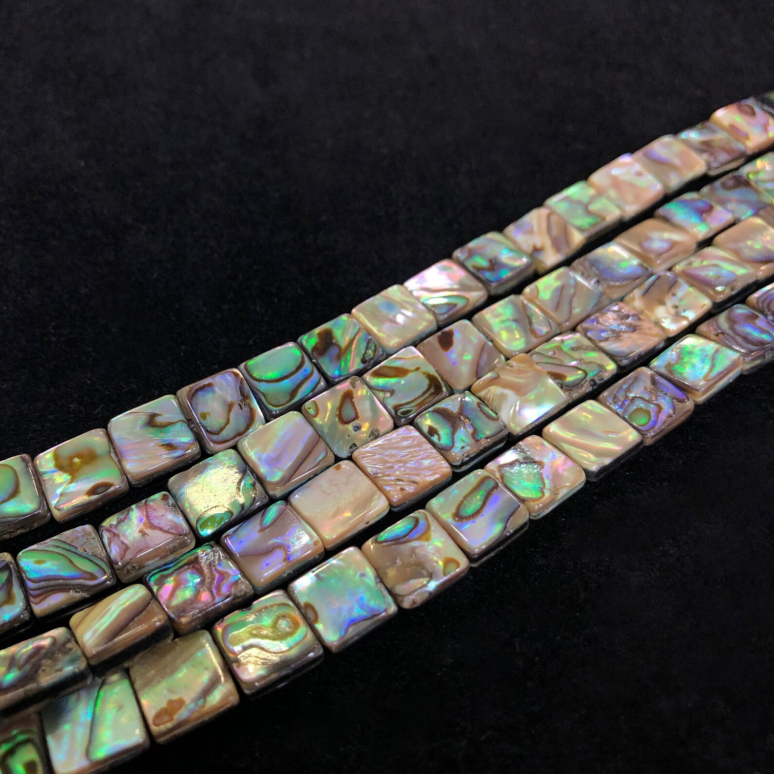 Natural Paua Shell Beads 8mm Square Seashell 10mm Abalone - Etsy