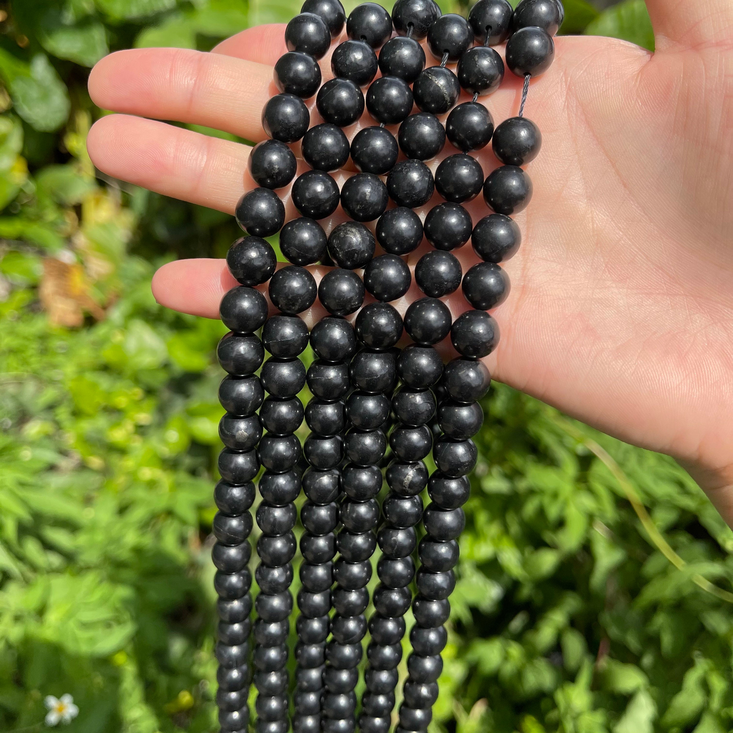 Genuine Shungite Beads Round Shungite Beads Russia Shungite | Etsy