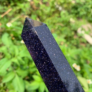 Blue Goldstone Point, Blue Sandstone Tower, Polished Sparkle Goldstone ...