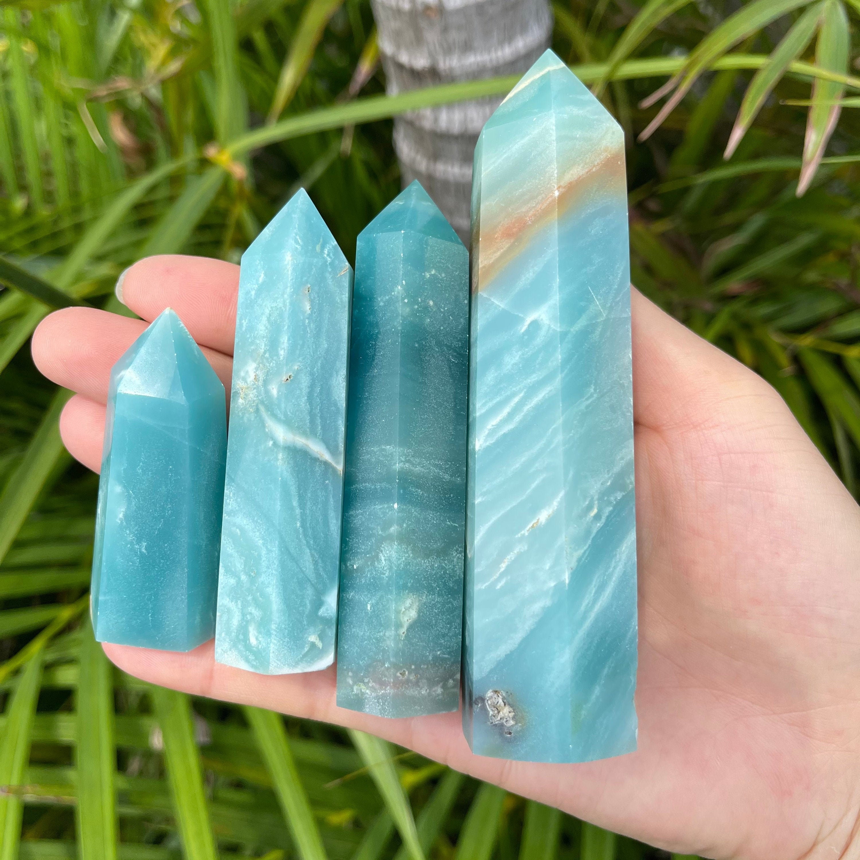 Caribbean Blue Calcite Tower Blue Quartz Tower Calcite - Etsy Australia