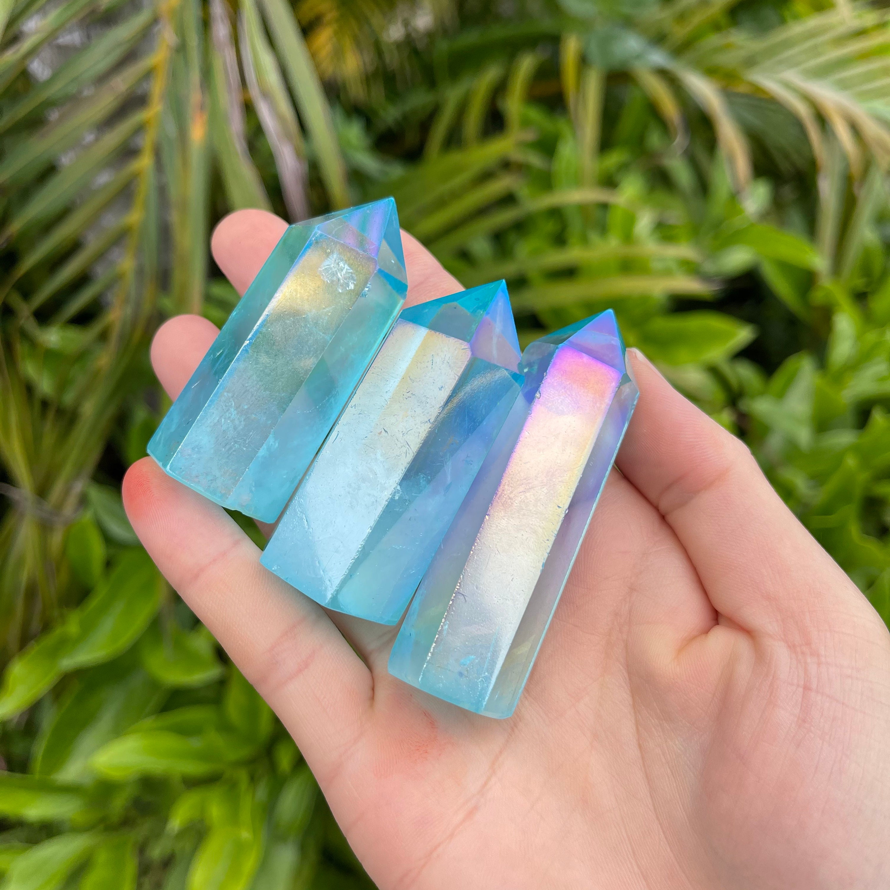 Angel Aura Blue Quartz Point Aura Quartz Tower Blue Quartz | Etsy