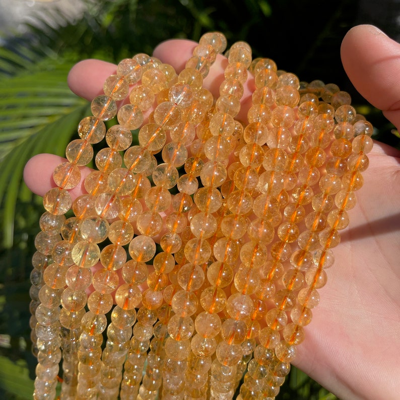 Genuine Citrine Beads Real Crystal Beads No Heated Citrine - Etsy