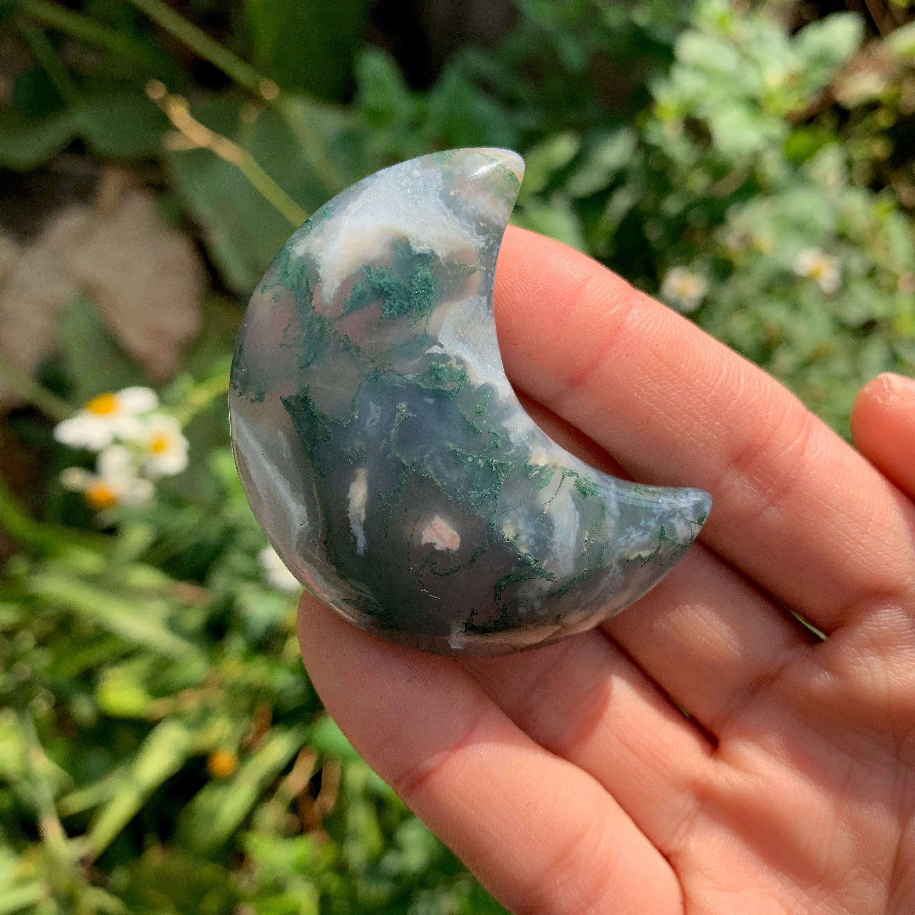 Rocks & Geodes Home Décor Home & Living Moon Carving Crystal Moon ...