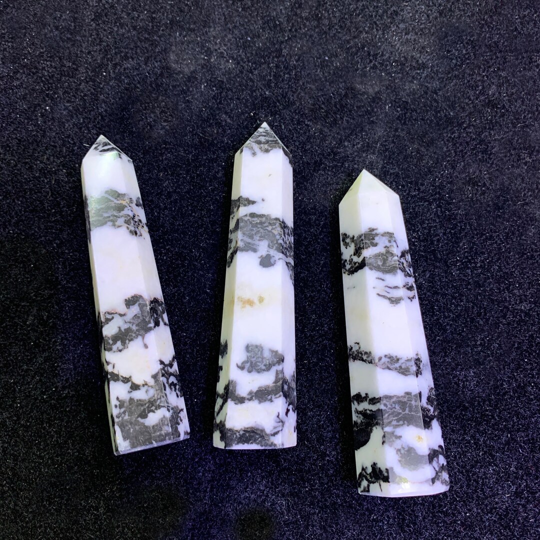 Natural Zebra Jasper Point, Zebra Quartz Tower/zebra Jasper Towers ...