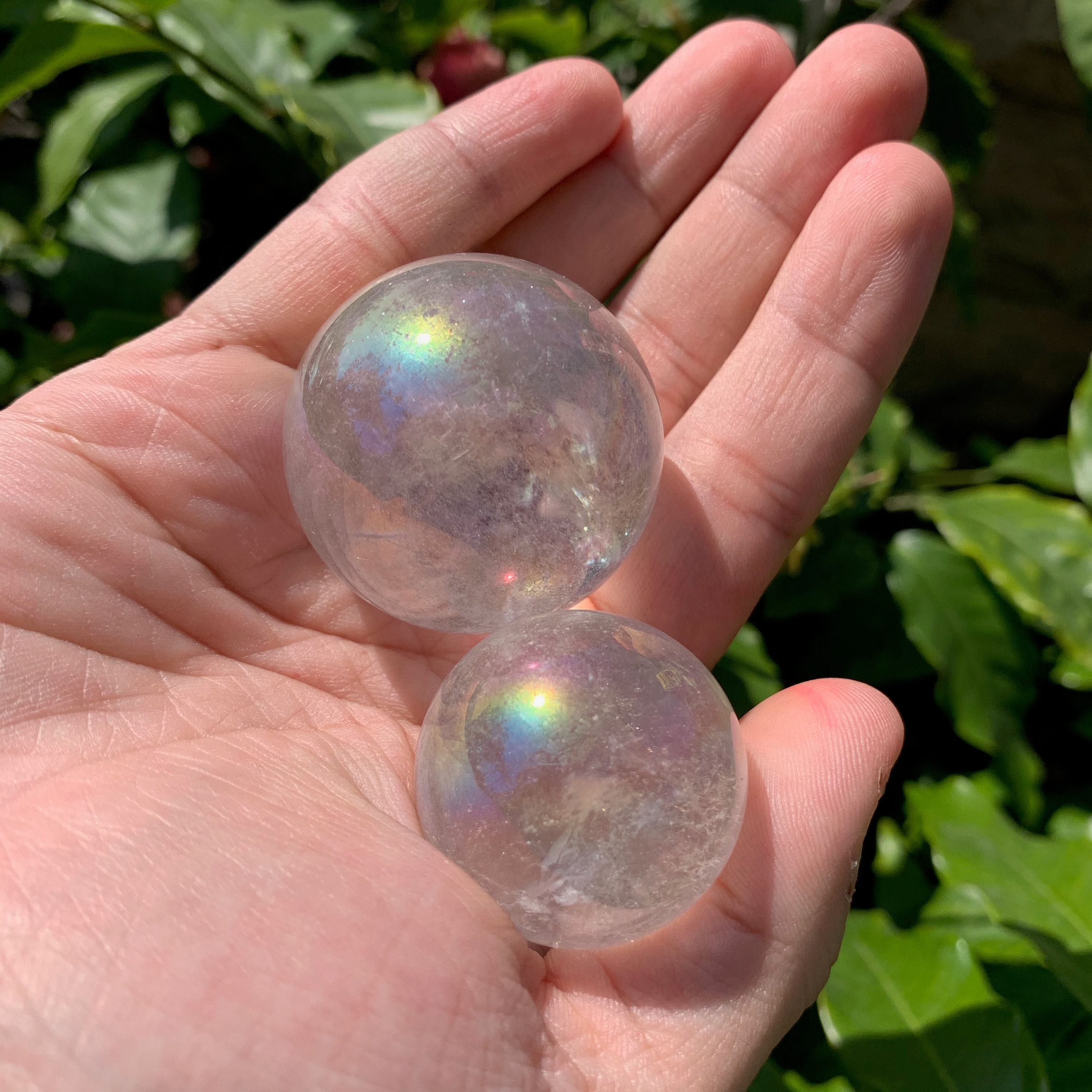 Rainbow Quartz Sphere for Crystal Grid Electroplated Clear - Etsy