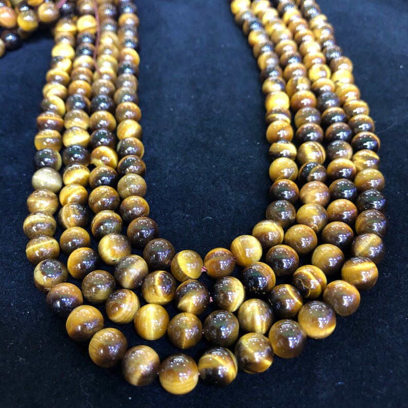 Natural Tiger Eye Beads AAA Grade Gemstone Beads Yellow | Etsy