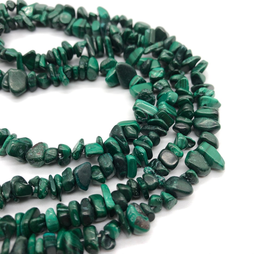 Natural Malachite Chip Beads: Drilled Crystal Quartz for Jewelry Making ...