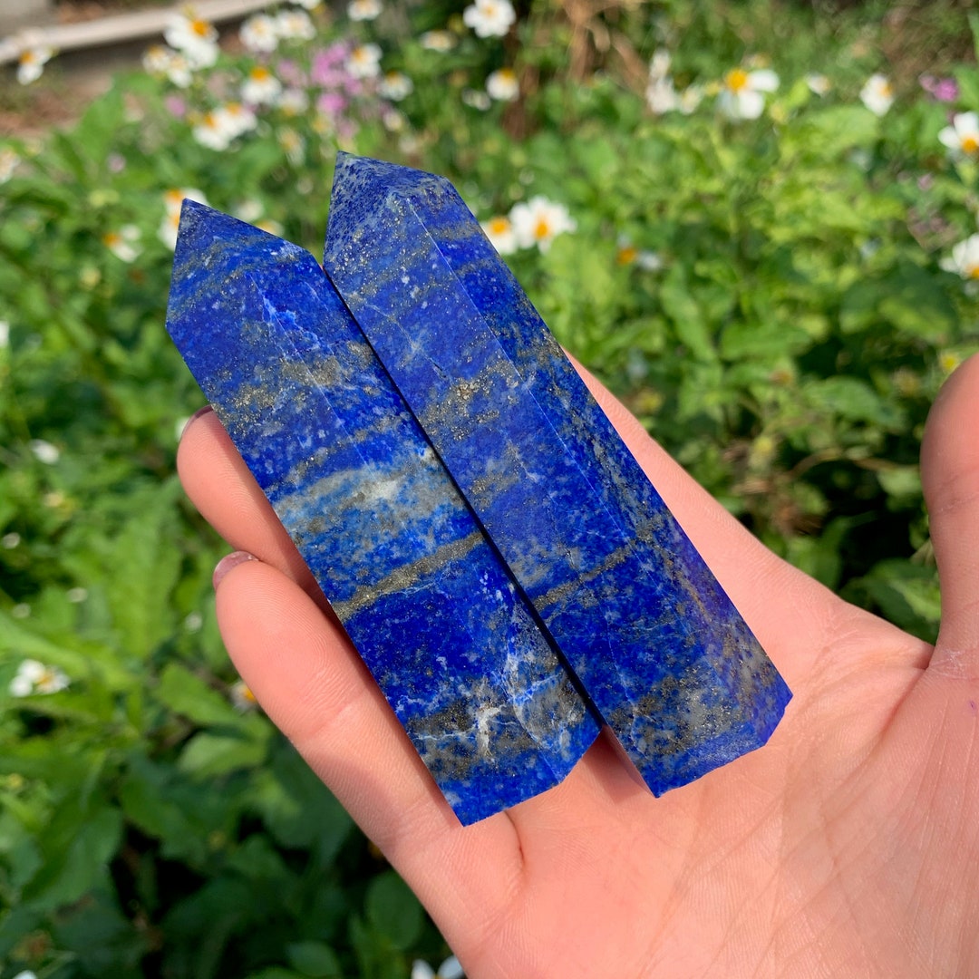 Natural Lapis Lazuli Tower, Quartz Obelisk, Lapis Lazuli Point ...