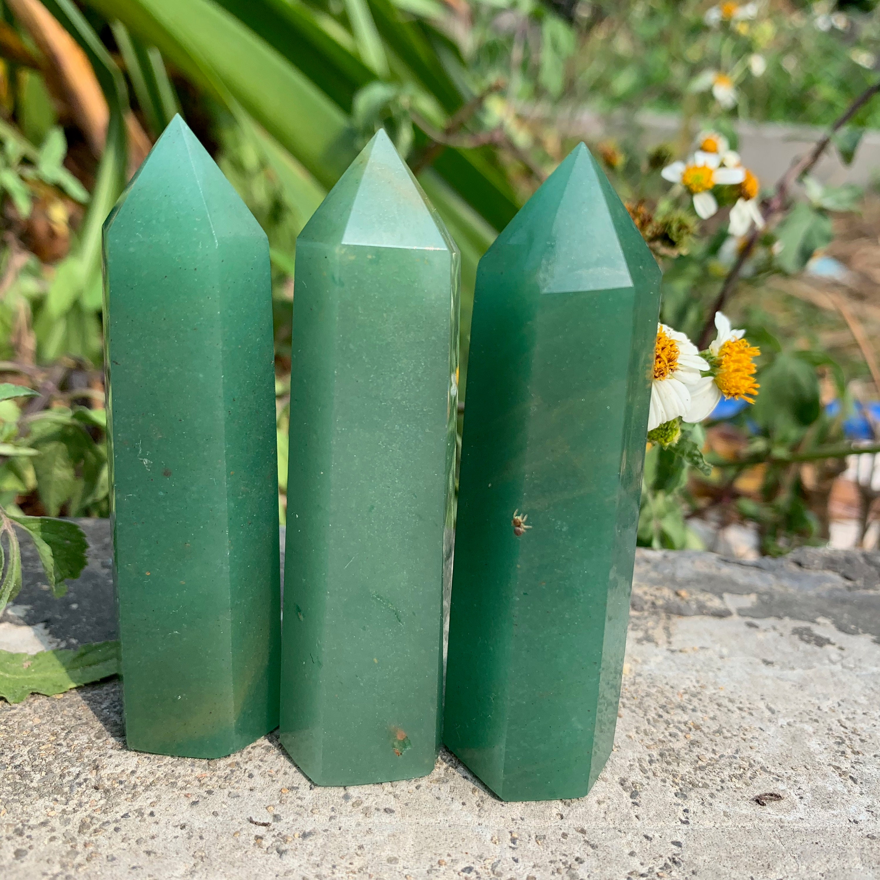 Natural Green Aventurine Tower Crystal Point Aventurine - Etsy
