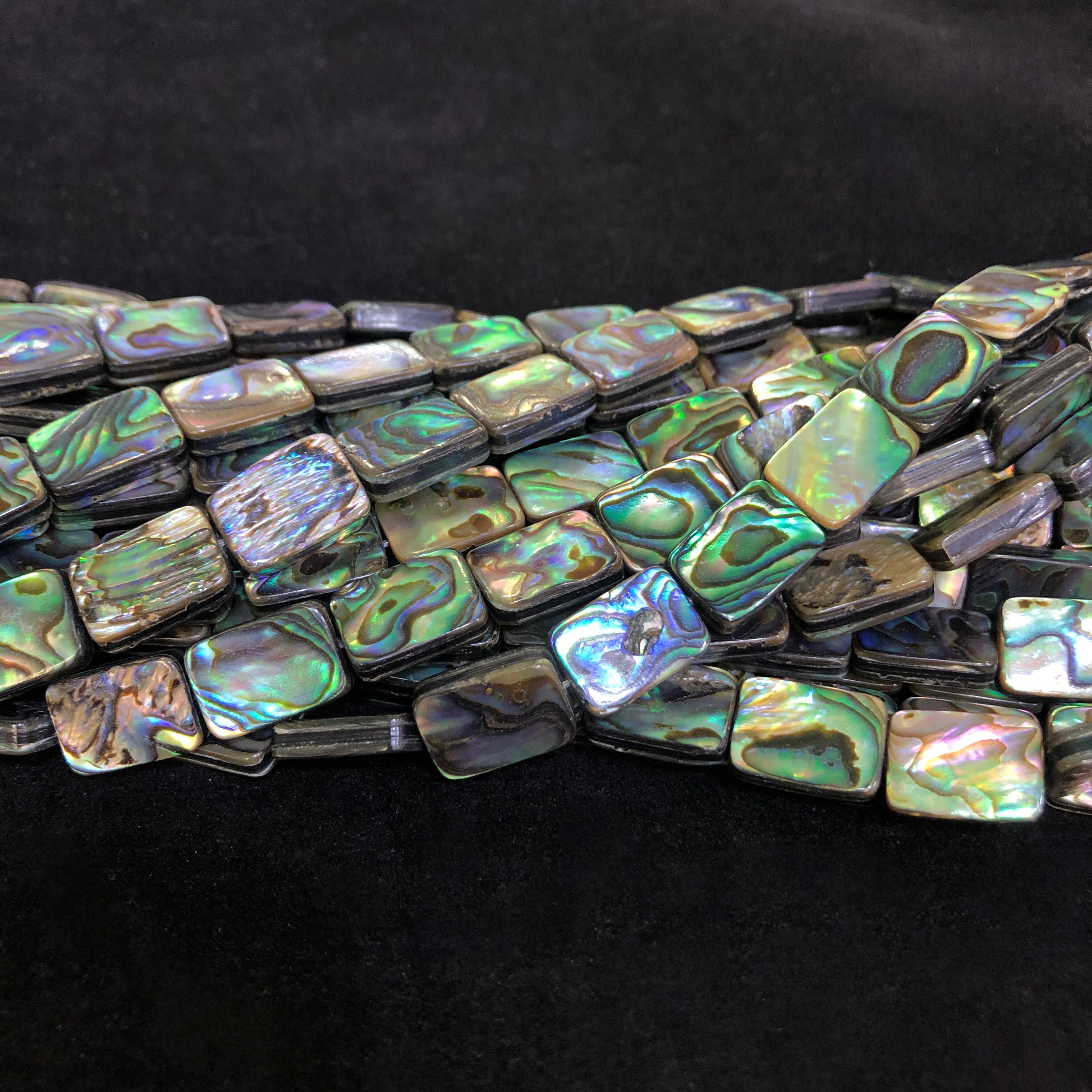 Rectangle Abalone Shell Flat Shell Beads Natural Abalone - Etsy