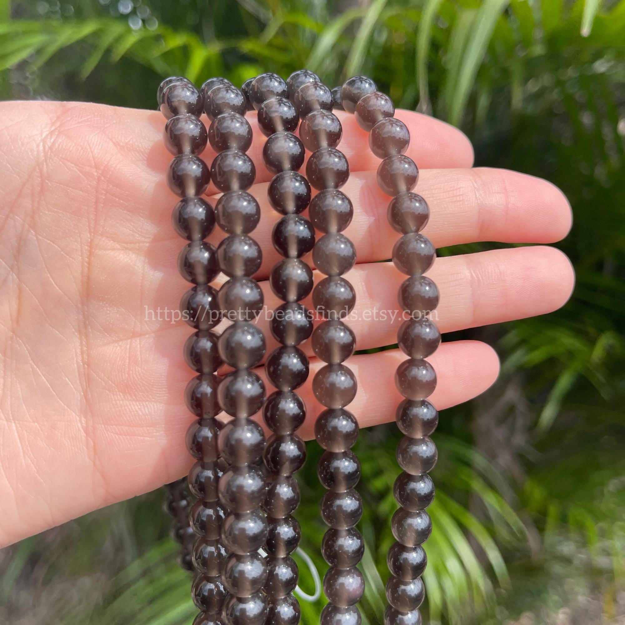 AAA Apache Tear Obsidian Beads: Round Jewelry DIY Beads (6mm, 8mm, 10mm ...