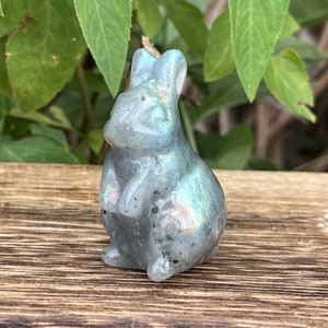 Gemstone Rabbit Figurine Crystal Rabbit Carving Crystal - Etsy