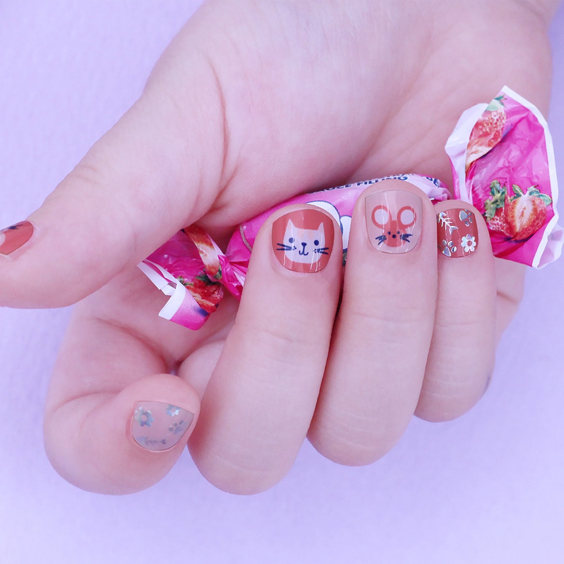 Cat and Mouse 45583 Zipkok® Gel Nail Strips for Kids 16 Nail - Etsy