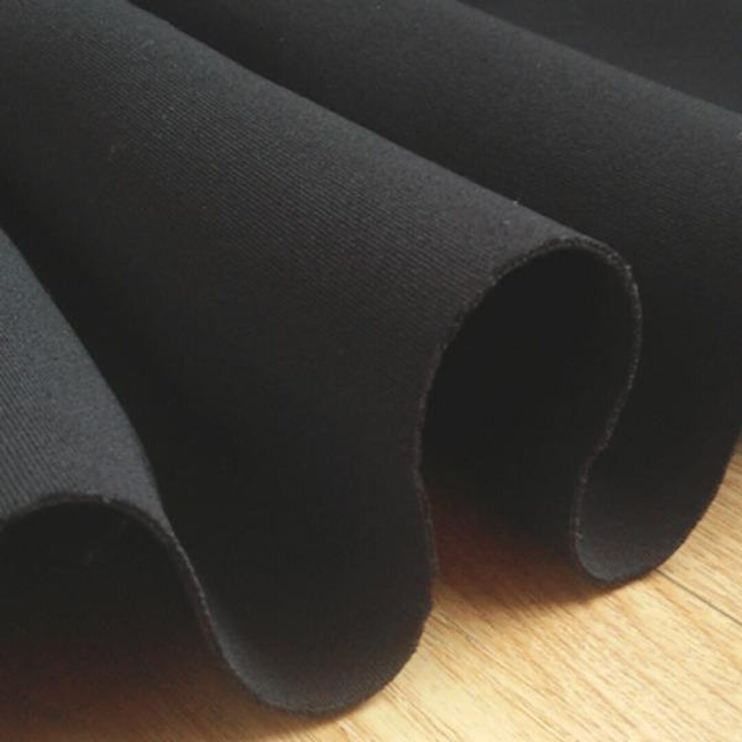 58/60" 300GSM Black Scuba Polyester/spandex Knit Fabric by the Yard/yu ...