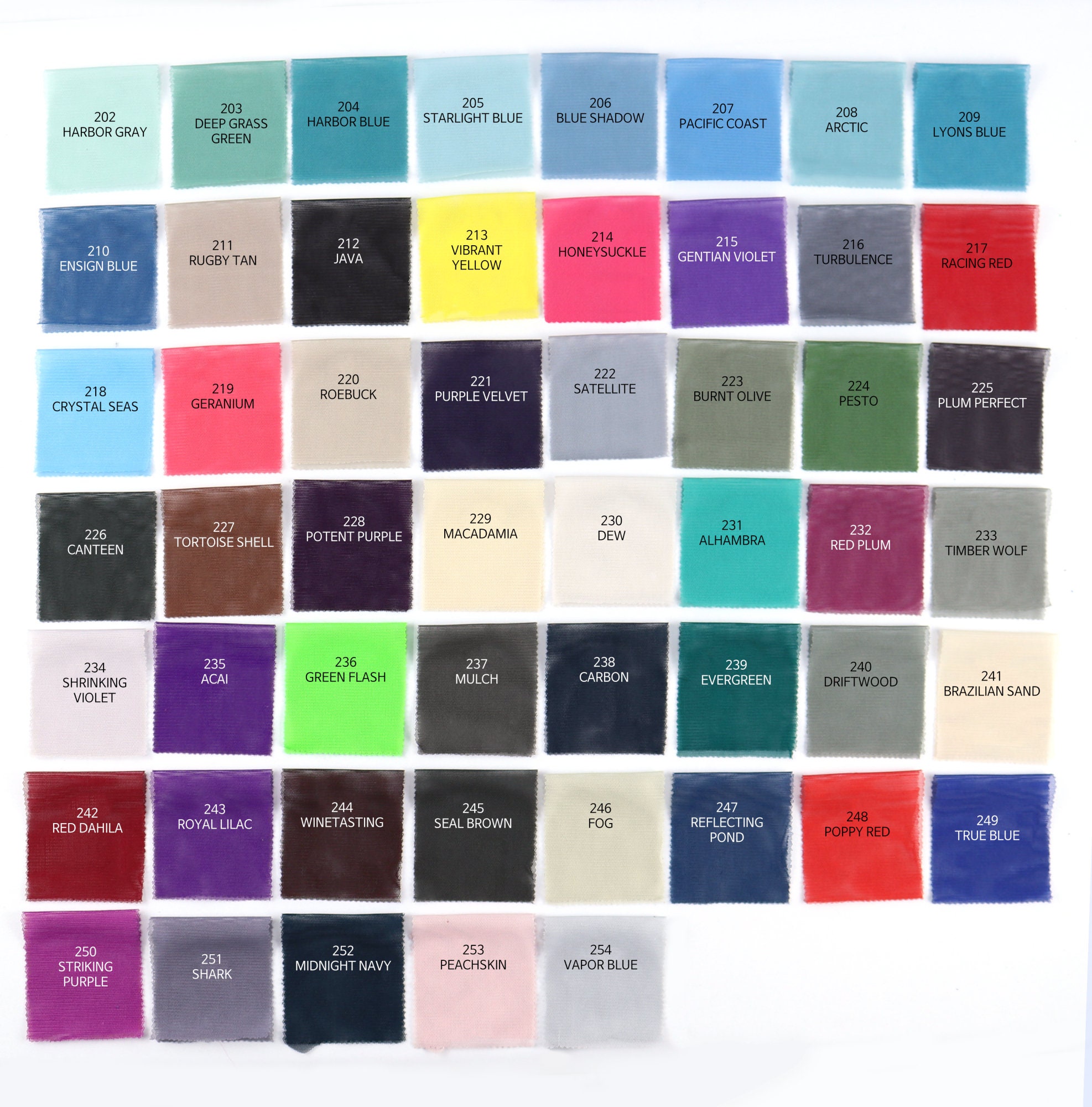 Color 202254Total 254 Colors 46/48 75GSM DTYDraw | Etsy