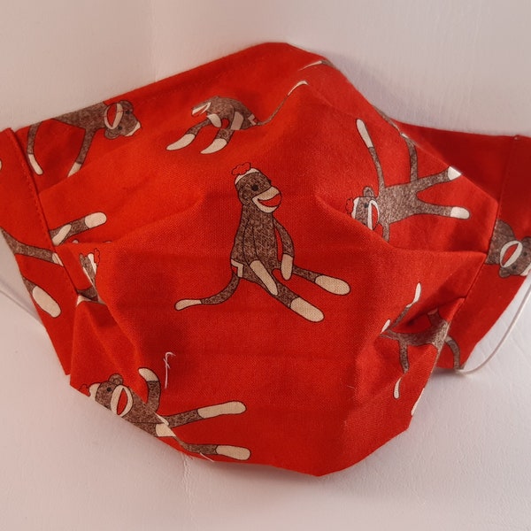 Sock Monkey Face Mask - Etsy
