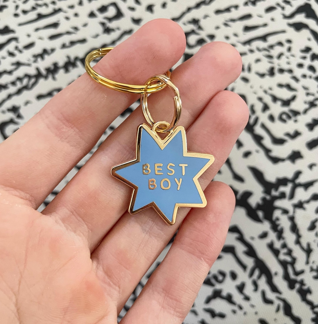 Enamel Dog Tag | Best Boy Cute Star Enamel Tag | Durable Engraved Dog ...