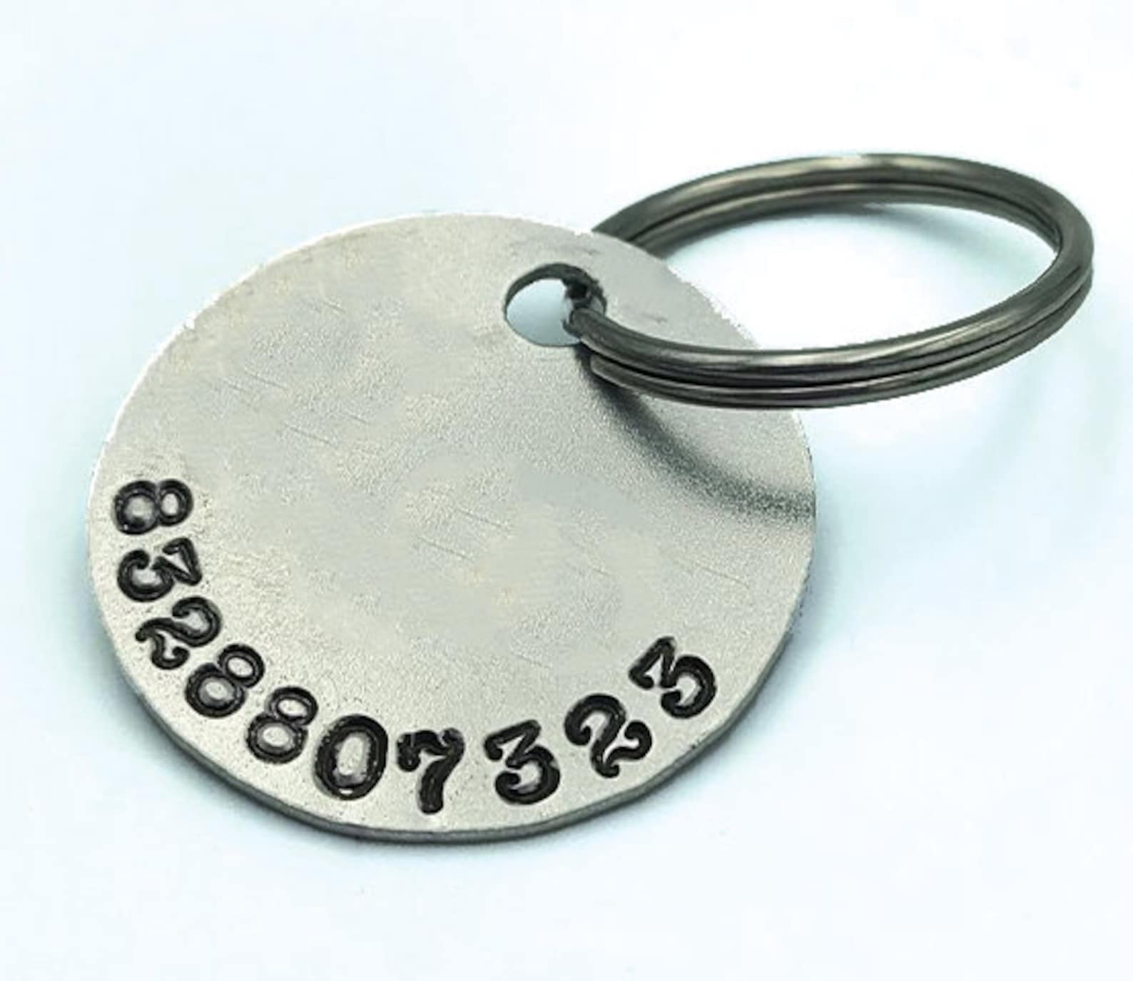 Custom Hand Stamped Dog Tags - Silver Handmade Engraved Typewriter Font ...