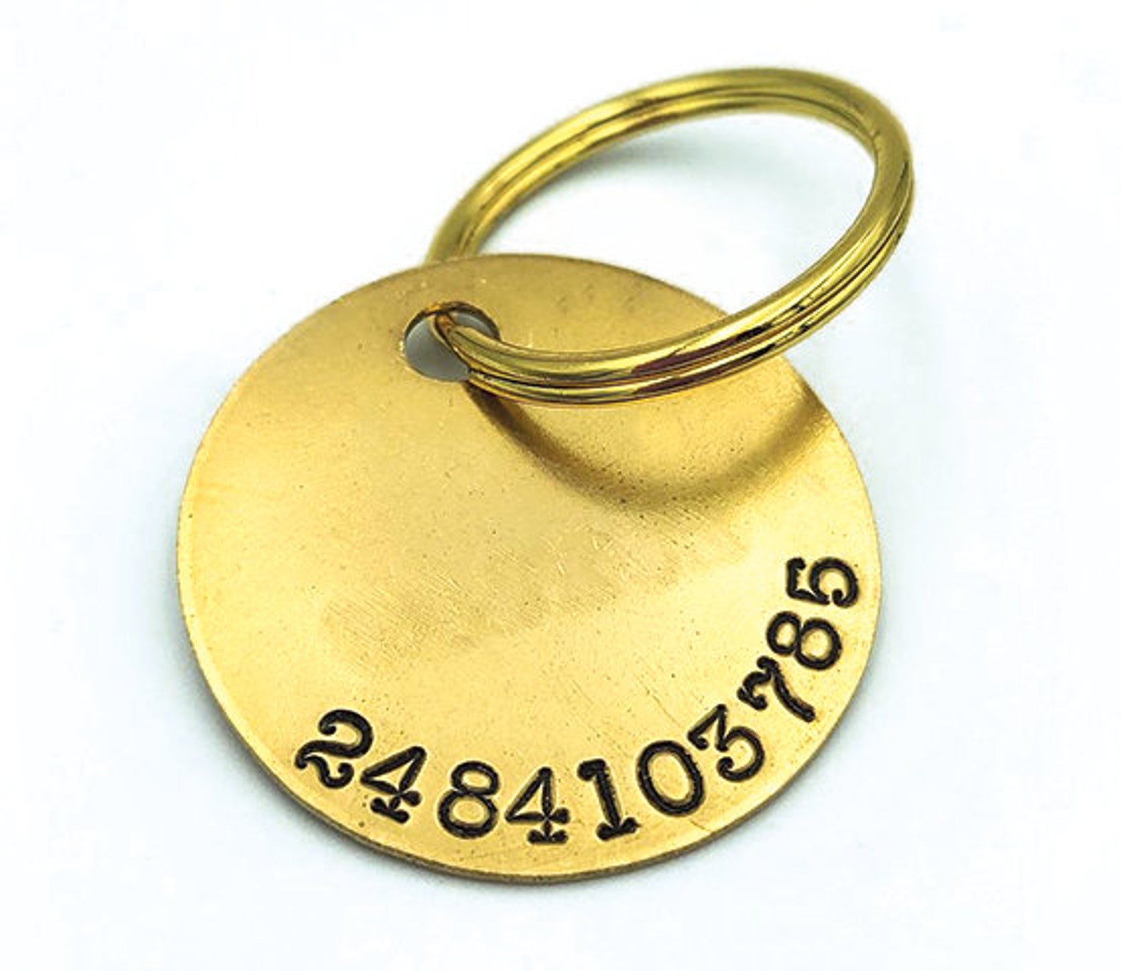 Custom Hand Stamped Dog Tags Gold Handmade Engraved - Etsy