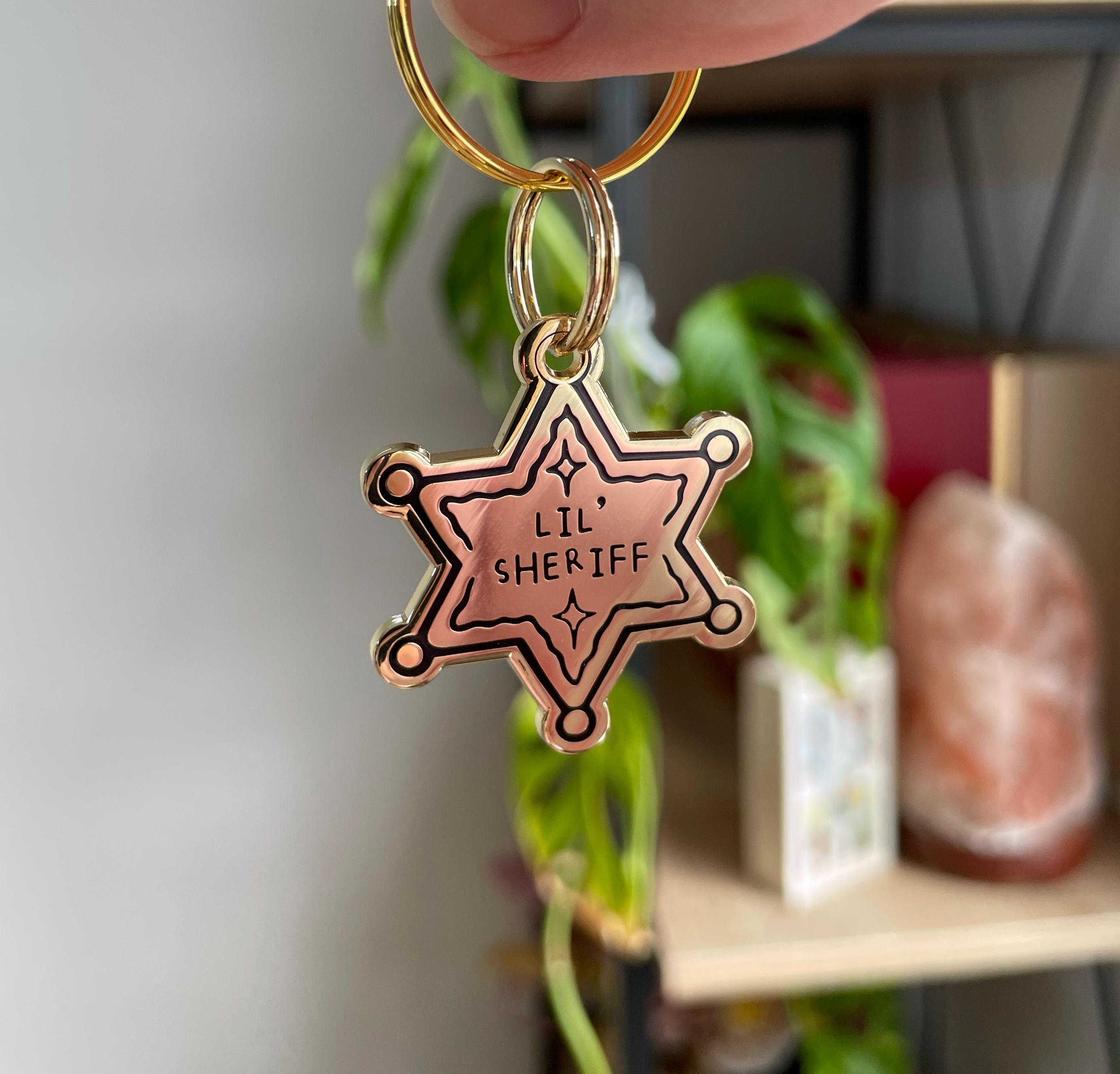 Lil' Sheriff Enamel Pet Tag: Engraved Dog Cat ID - Etsy
