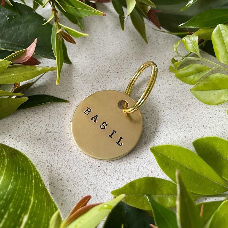 Gold Dog Tag - Etsy
