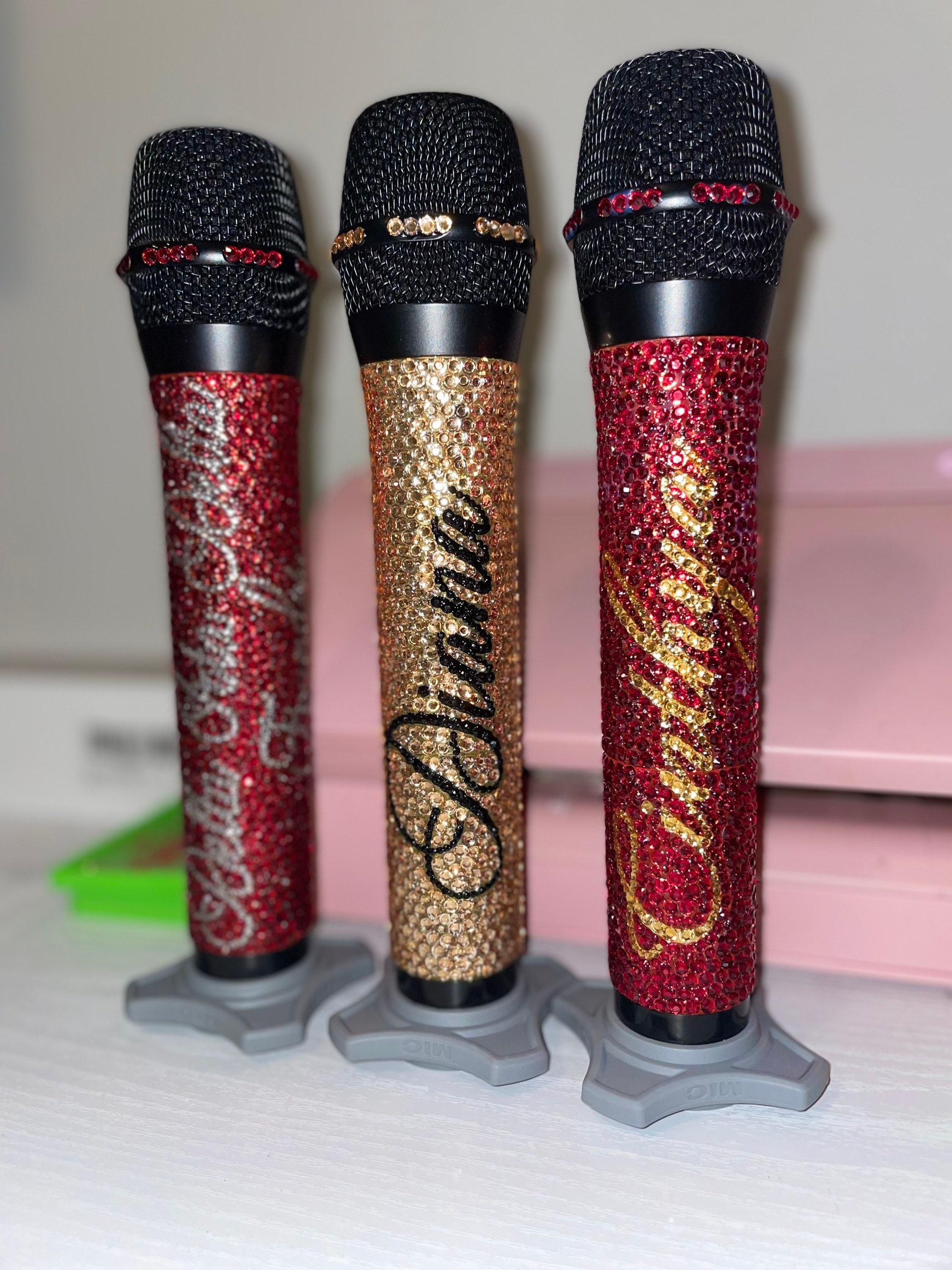 Full Bling Microphone wireless Mic Included - Etsy