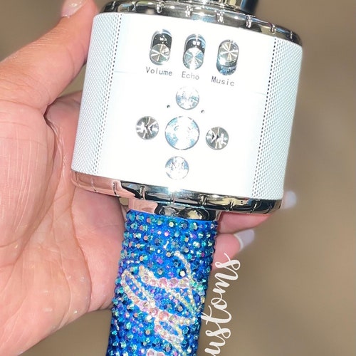Bling Crystal Wireless Bluetooth Karaoke Microphone Home Party - Etsy
