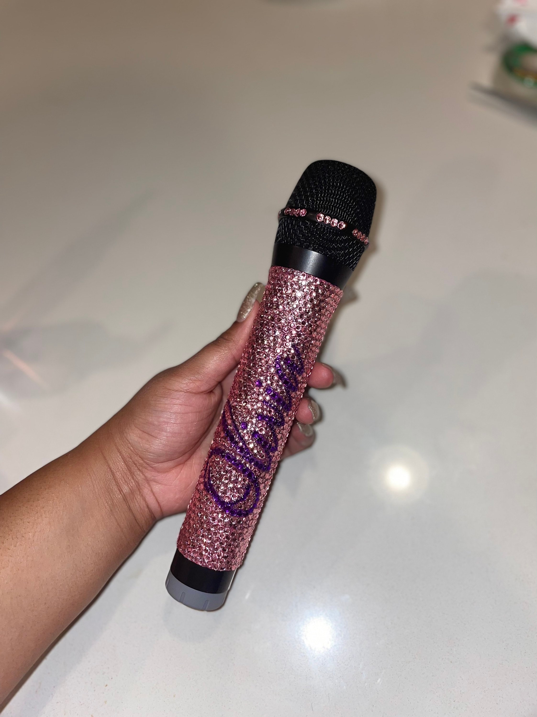 Full Bling Microphone wireless Mic Included - Etsy