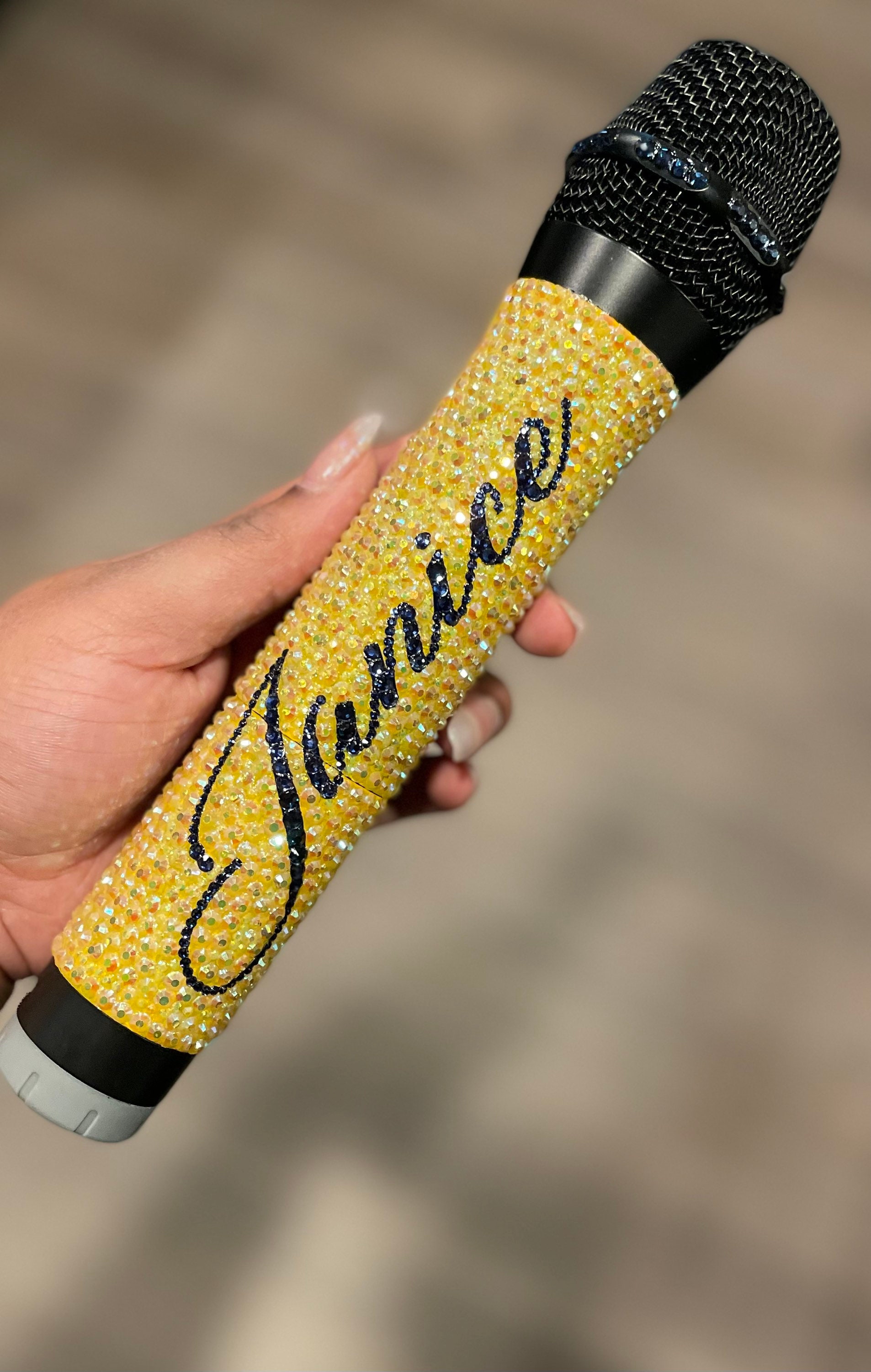 Full Bling Microphone wireless Mic Included - Etsy