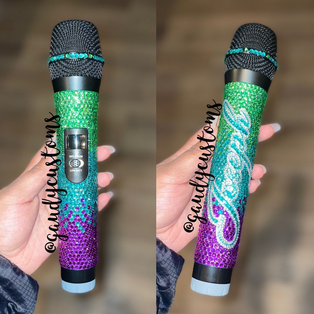 Full Bling Microphone wireless Mic Included - Etsy
