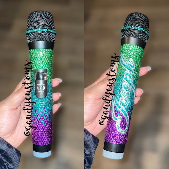 Full Bling Microphone wireless Mic Included - Etsy