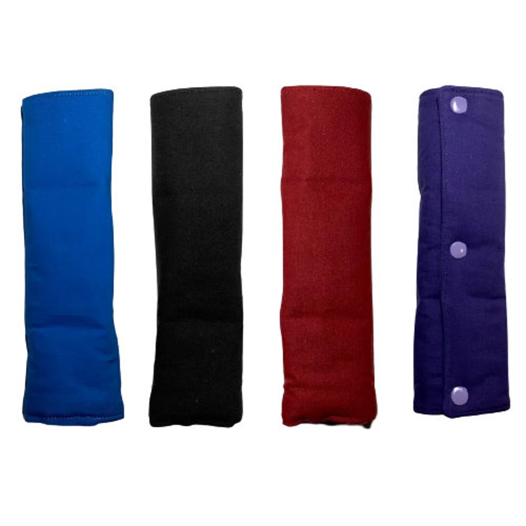 Solid Plain Seatbelt Cover, Car Strap Pad, Padded Quilted 100% Cotton ...