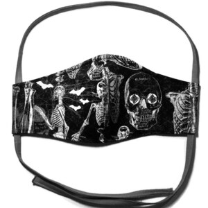 Skeleton Anatomy face mask Washable 100% Cotton Cloth Spider | Etsy