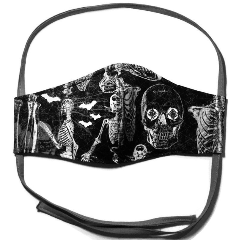 Skeleton Anatomy face mask Washable 100% Cotton Cloth Spider | Etsy