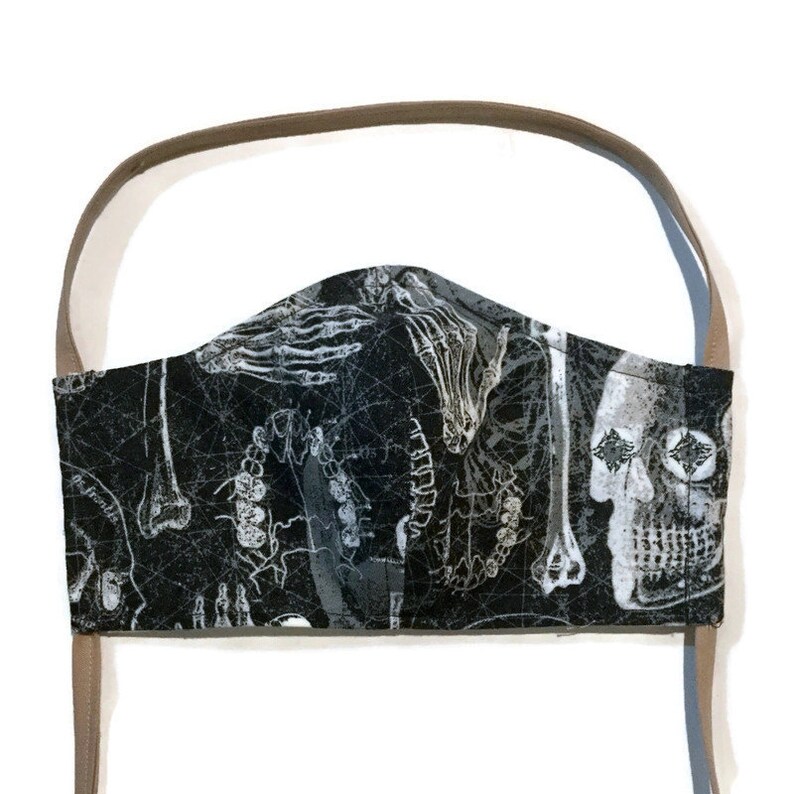 Skeleton Anatomy face mask Washable 100% Cotton Cloth Spider | Etsy