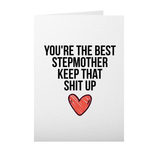 Funny Stepmother Birthday Card Etsy