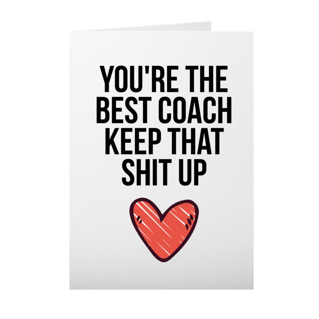 Coach Card, Coach Gift, Gift for Coach, Funny Coach Gift, Coaching Gift ...