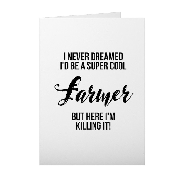 Funny Farmer Birthday Card - Etsy