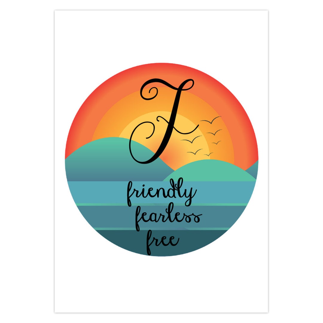 Letter F Card Letter F Gift Card With Letter F Initial F - Etsy