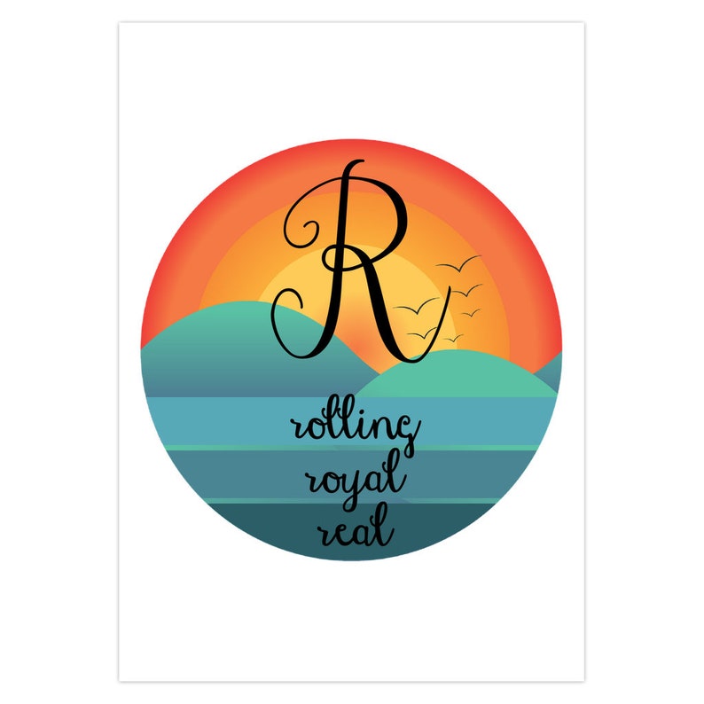 Letter R Card, Letter R Gift, Card With Letter R, Initial R Card ...