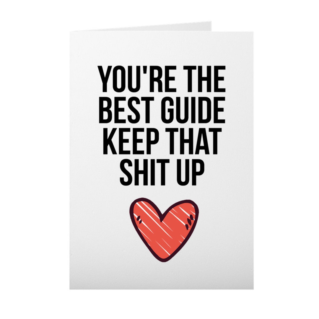 Guide Card Guide Gift Card for Guide Gift for Guide Funny - Etsy