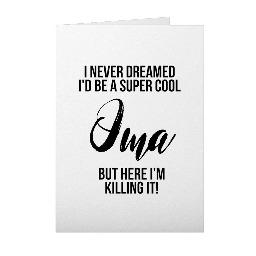 Oma Card, Oma Gift, Gift for Oma, Card for Oma, Funny Oma Gift, Mother ...