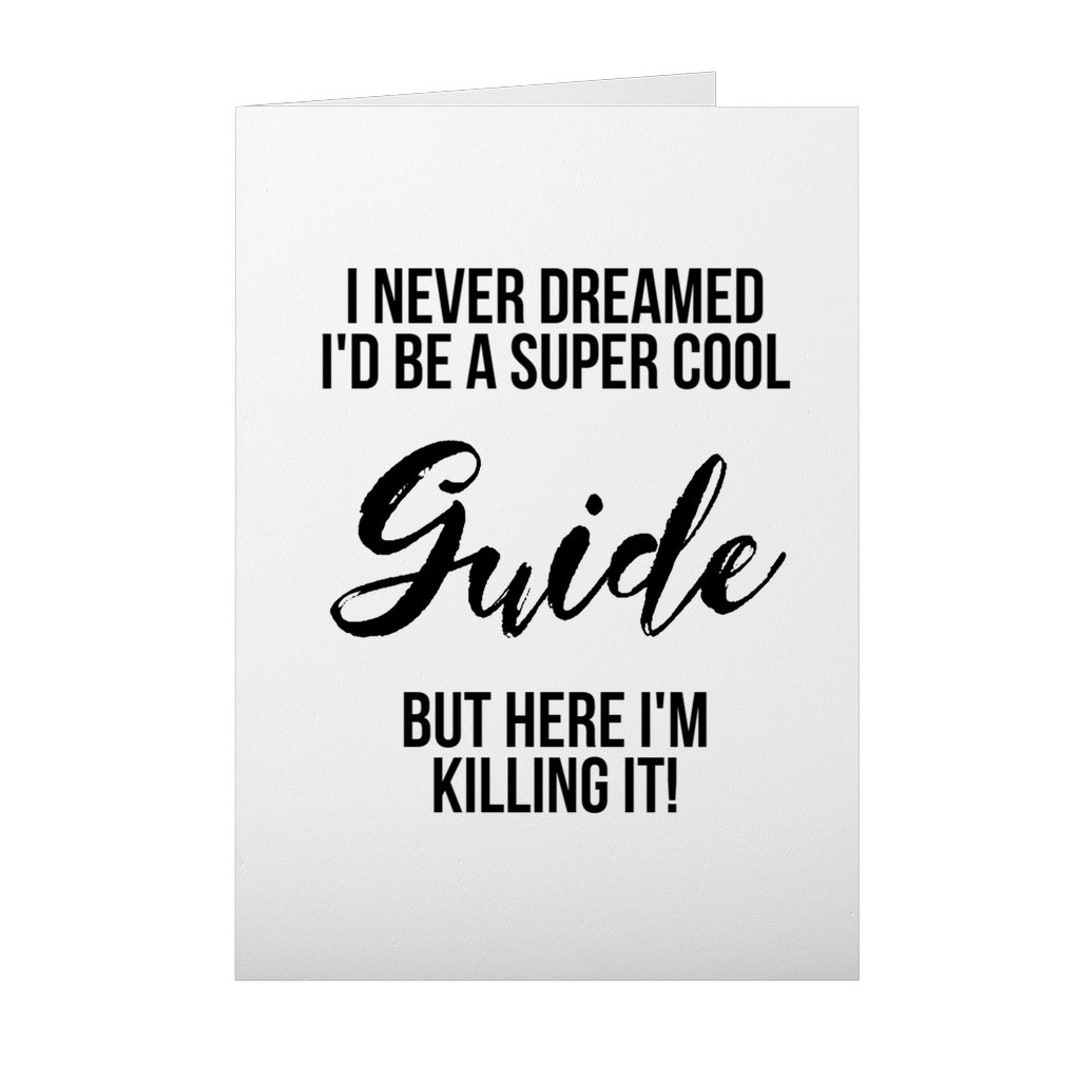 Guide Card Guide Gift Card for Guide Gift for Guide Funny - Etsy