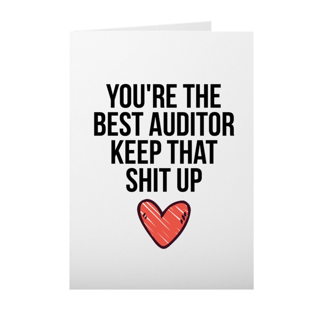 Auditor Card, Auditor Gift, Gift for Auditor, Card for Auditor, Funny ...