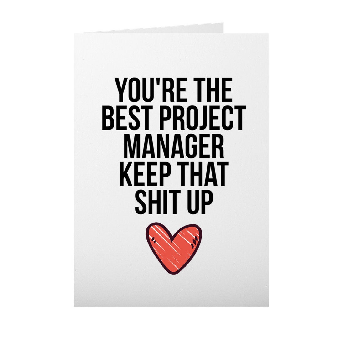 Project Manager Card Project Manager Gift Card For Project Manager Project Manager Card Project Manager Gift Card For Project Manager