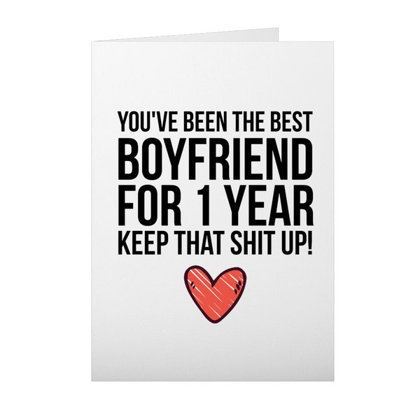 1 Year Dating Cards - Etsy