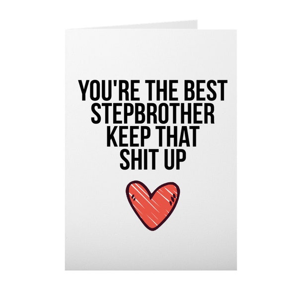 Stepbrother Birthday Card - Etsy
